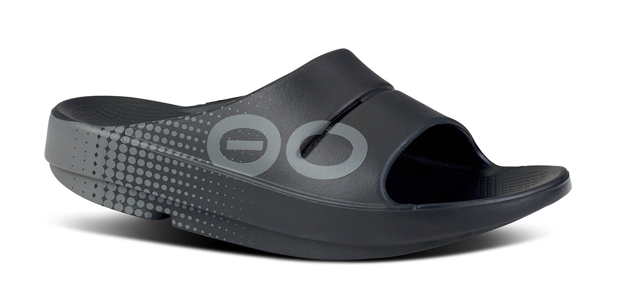 OOFOS Men's OOahh Sport Recovery Slides, Black Matrix – oofos.com.au
