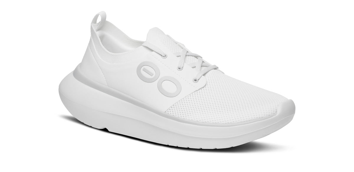 OOFOS Men's OOmy Stride White Shoe – oofos.com.au