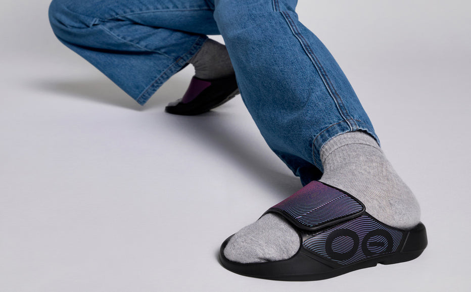 OOFOS Men's OOahh Sport Flex Recovery Slides, Tidal – oofos.com.au